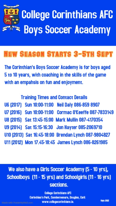 Boys Soccer Academy v.03 | PosterMyWall