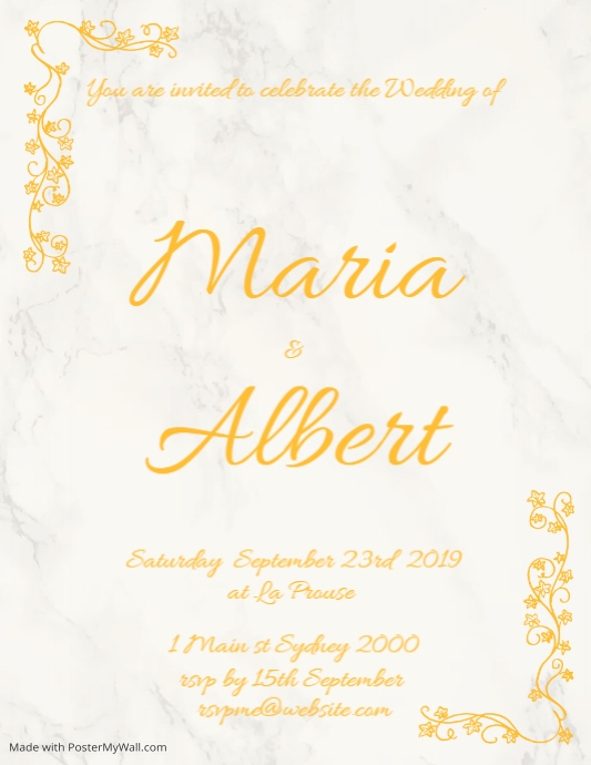 Copy of Copie de Wedding card template | PosterMyWall