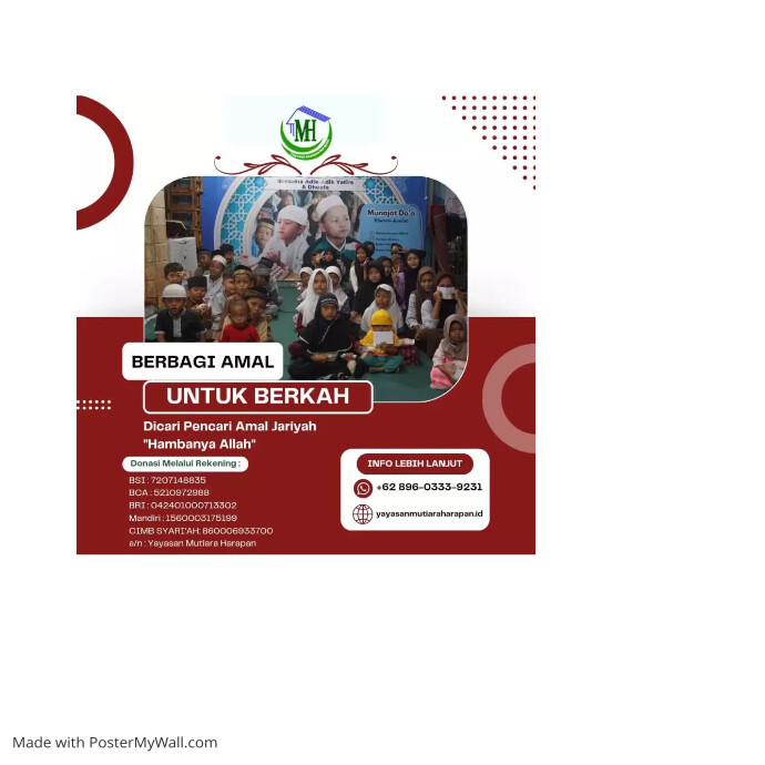 BERBAGI SESAMA,CALL 0895415469536,Yayasan Mutiara Harapan | PosterMyWall