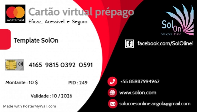 Copy of Template Mastercard | PosterMyWall