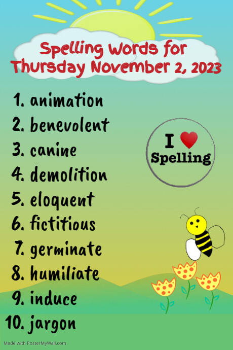 spelling bee flyer | PosterMyWall