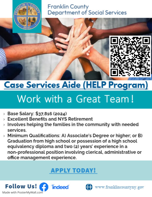 Case Services Aide (HELP Program) | PosterMyWall