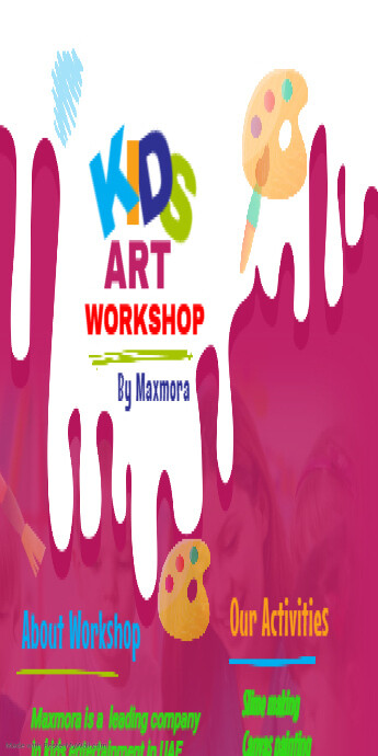 Kids Art Workshop Flyer (1) | PosterMyWall