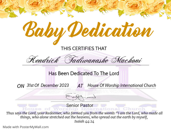 baby dedication flyer template | PosterMyWall