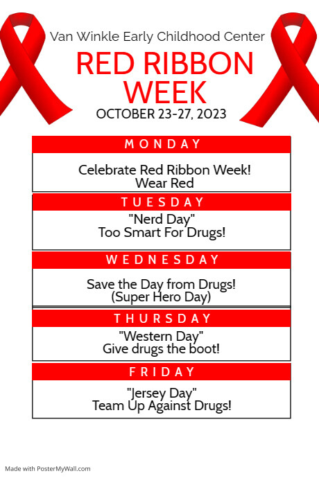 Red Ribbon week Flyer Design Template | PosterMyWall