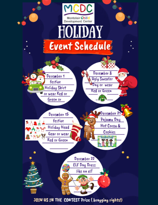 Christmas event schedule | PosterMyWall