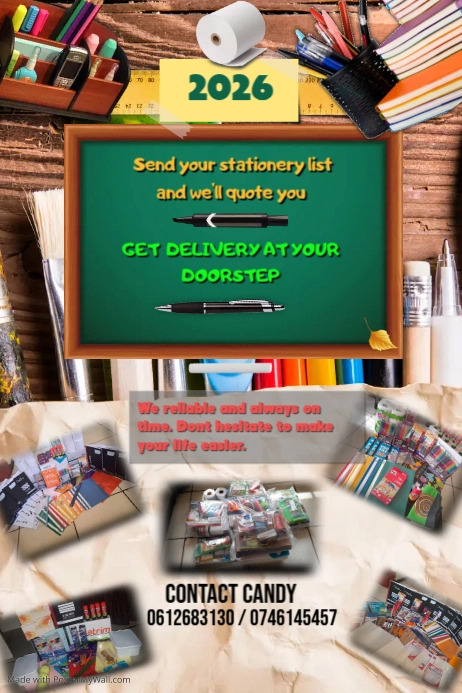 Stationery Shop Online Promo Template | PosterMyWall