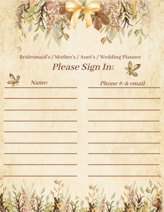 Thanksgiving Dinner Guest List | PosterMyWall