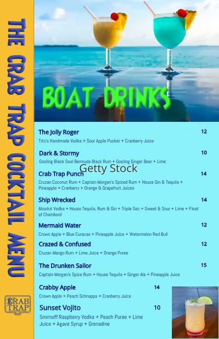 Tropical Drinks Bar Menu | PosterMyWall