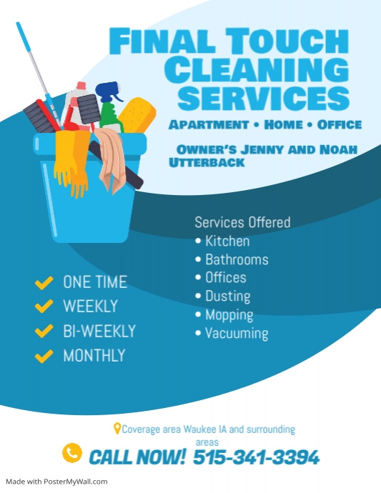 Copy of Final Touch Cleaning Services | PosterMyWall