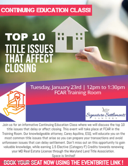 First Time Home Buyer Seminar Flyer | PosterMyWall