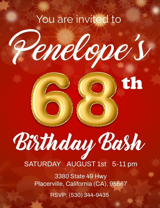 Copy of 68th bday | PosterMyWall