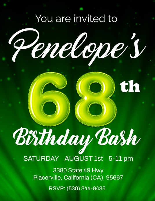 68th birthday Template | PosterMyWall
