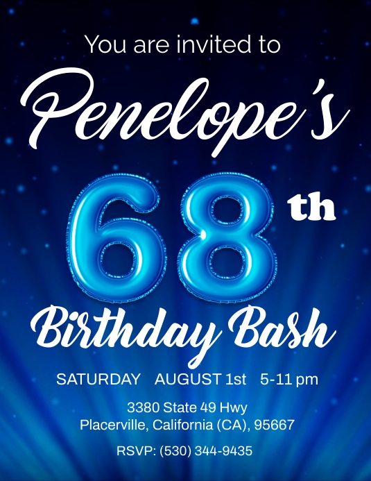 68th birthday Template | PosterMyWall