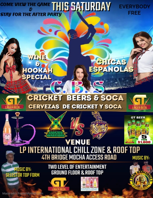 Cricket tournament flyer design | PosterMyWall