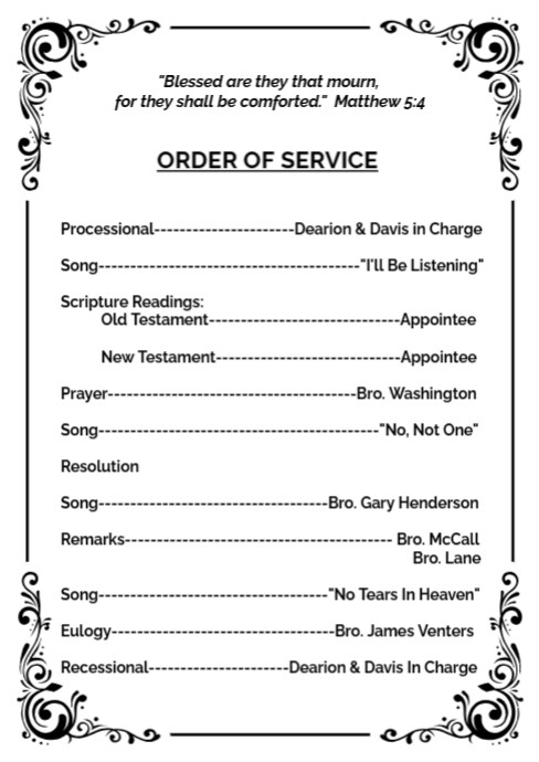 Funeral Program Template (3) | PosterMyWall