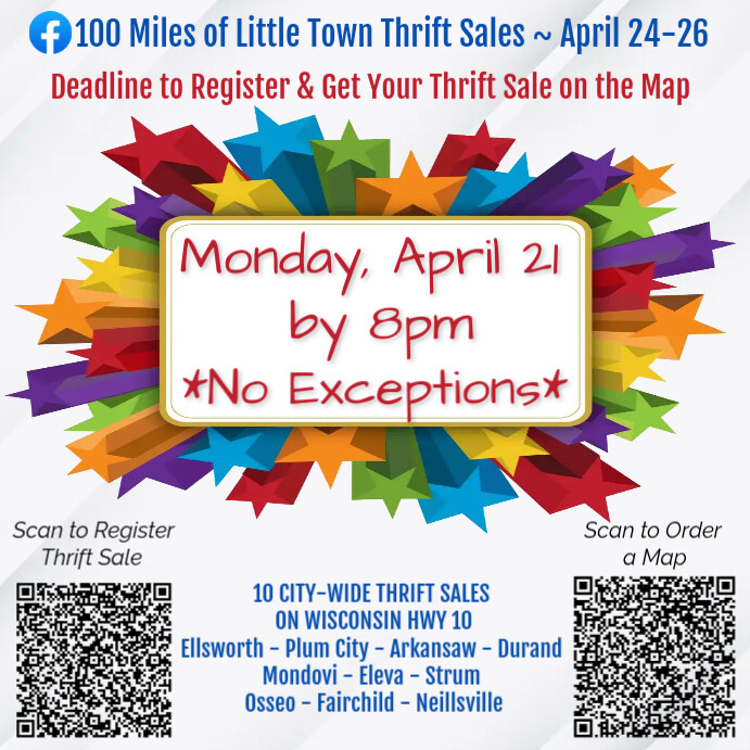 Thrift Sale Deadline | PosterMyWall