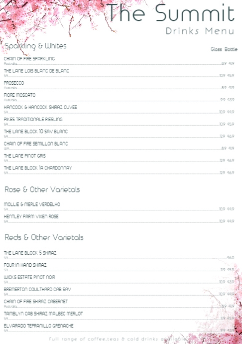 A5 Drinks menu 21 | PosterMyWall