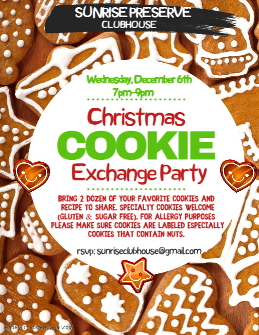 Christmas Cookie Exchange Party Flyer (1) | PosterMyWall