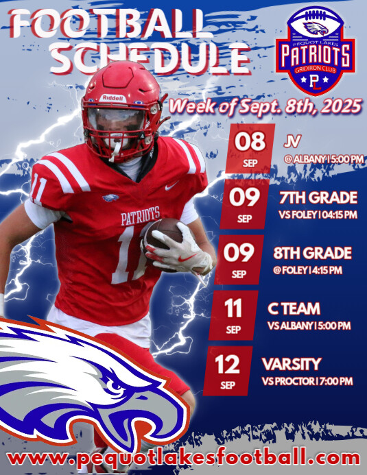 Football Schedule Poster Template (1) | PosterMyWall