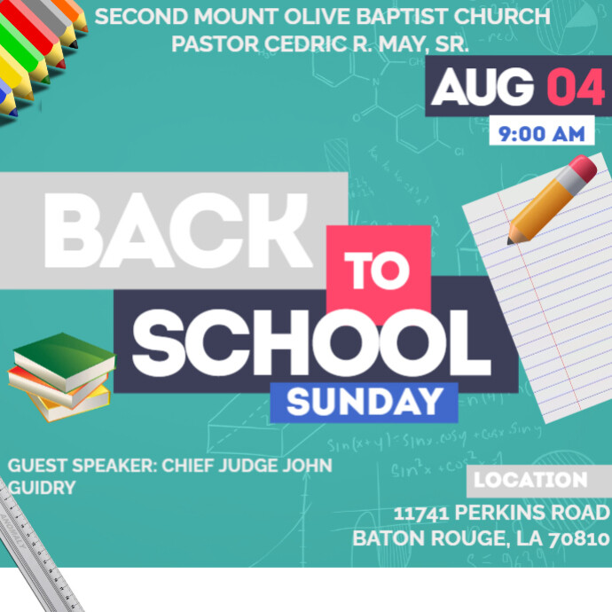 Back to School Sunday | PosterMyWall