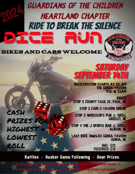 Copy of Motorcycle Poker Run event flyer template | PosterMyWall