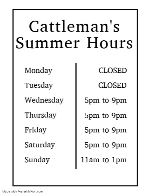 Copy of Simple Business Hours Opening Hours Flyer | PosterMyWall