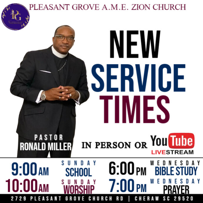 Copy of New Service Times | PosterMyWall