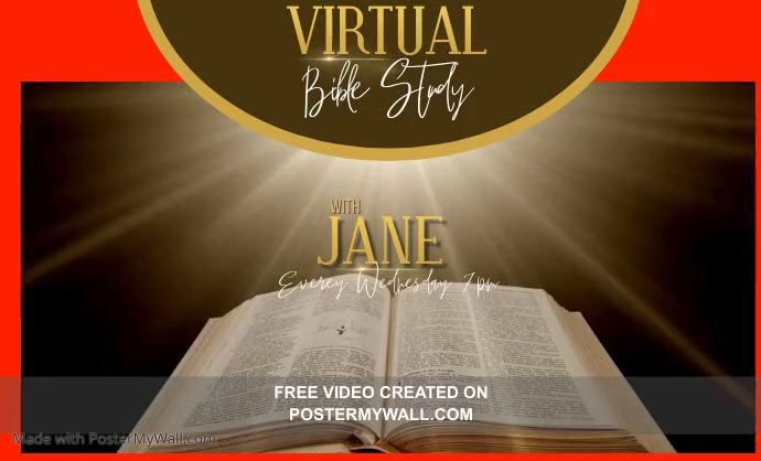 virtual bible study ad template | PosterMyWall