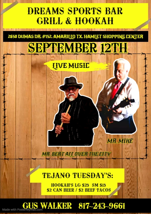 Live music at bar | PosterMyWall