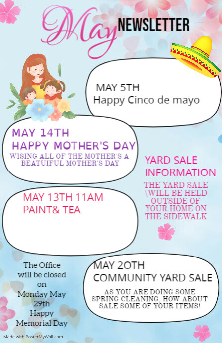 May, Newsletter | PosterMyWall