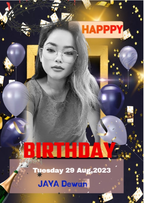 Copy of birthday party ad design template | PosterMyWall