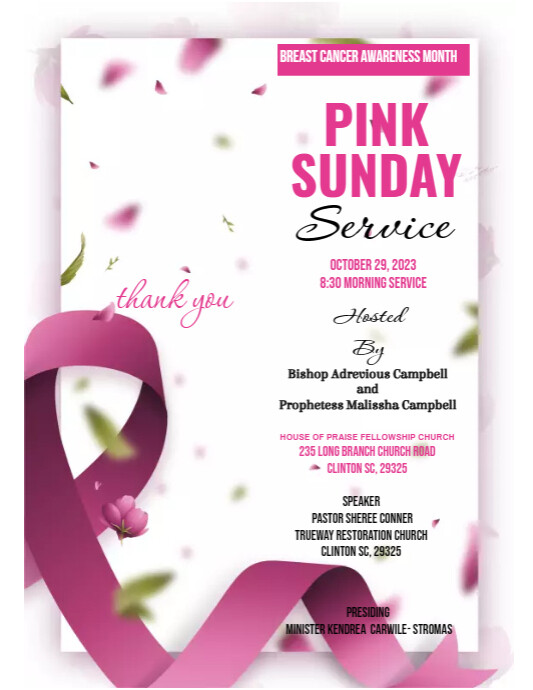 Pink sunday service (1) | PosterMyWall