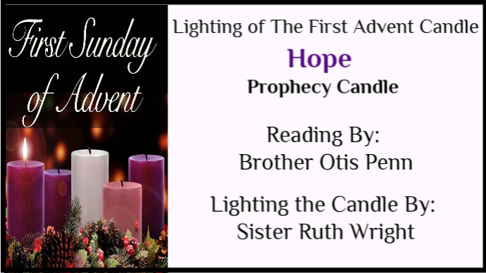 Copy of First Sunday of Advent Hope Candle Title Page | PosterMyWall