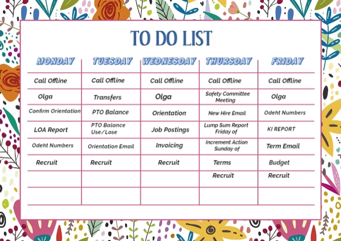 TO DO LIST | PosterMyWall