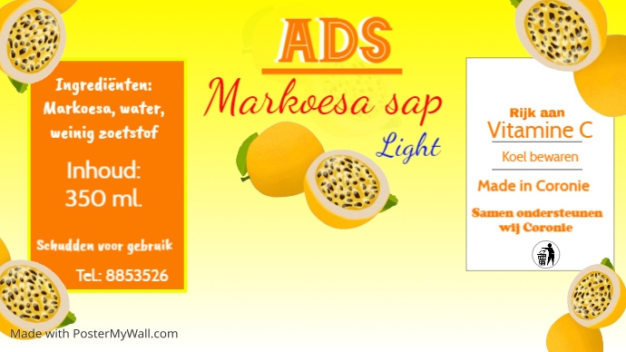 ADS Markoesa 350 ml. | PosterMyWall