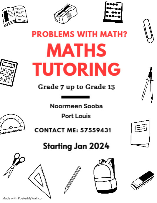 Maths Tutoring Lessons Flyer | PosterMyWall