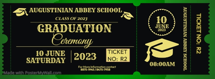 Copy of Graduation Dinner Party Ticket Template (1) | PosterMyWall