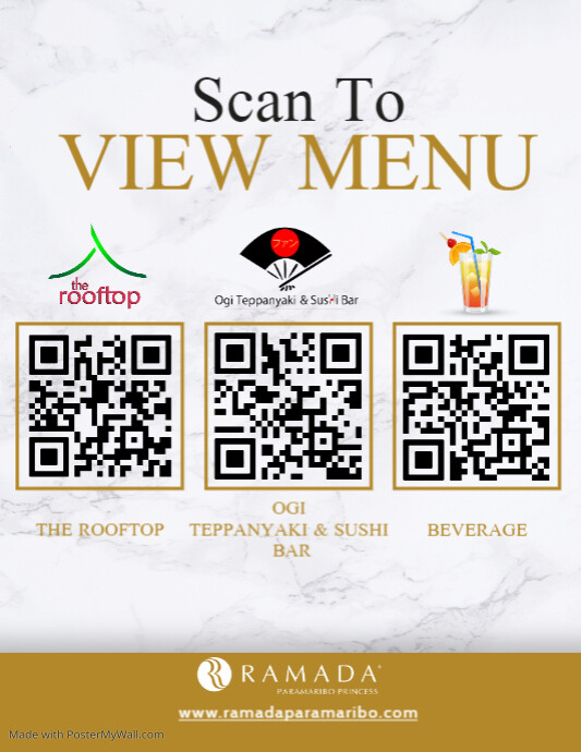 scan to view menu flyer | PosterMyWall