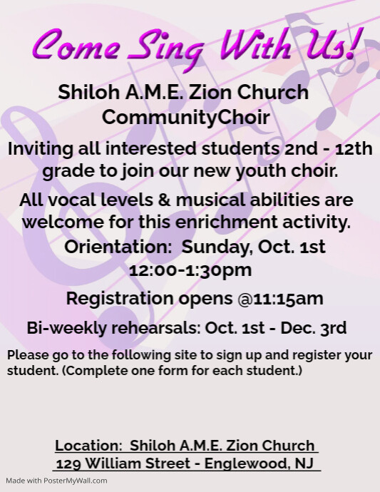 Copy of Shiloh Community Choir (1) | PosterMyWall