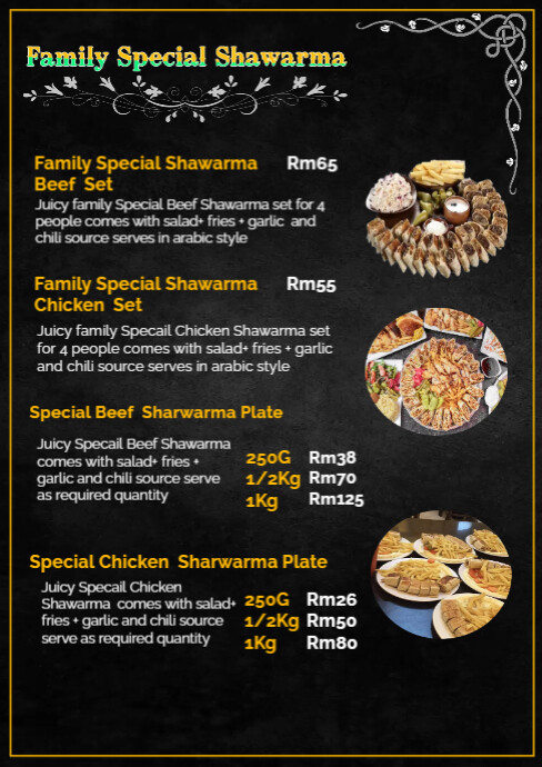 Family Special Shawarma | PosterMyWall