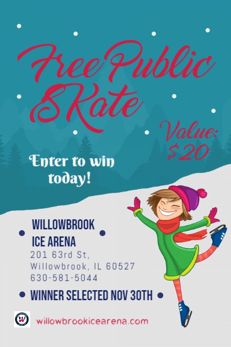 Copy of Ice Skating Event Poster Template | PosterMyWall