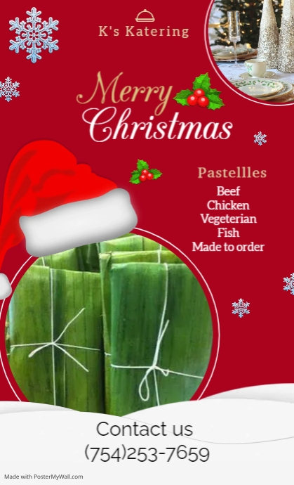 Festive Holiday Christmas Menu Template | PosterMyWall
