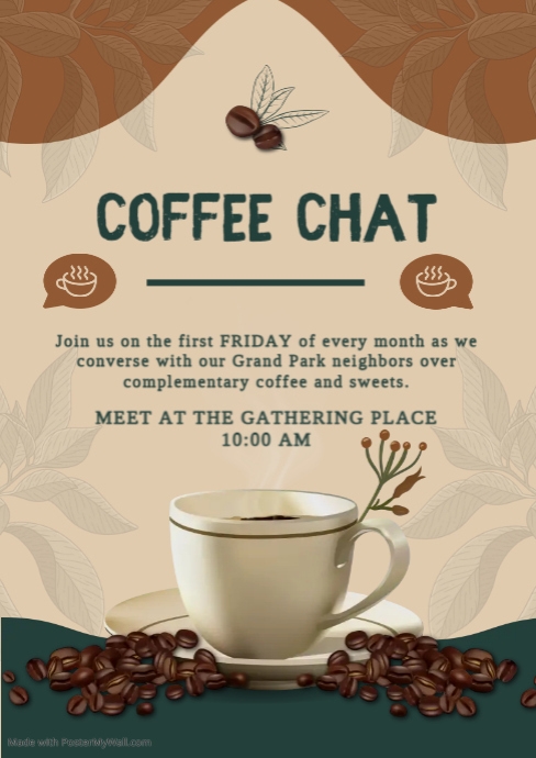 Coffee Chat - GP | PosterMyWall