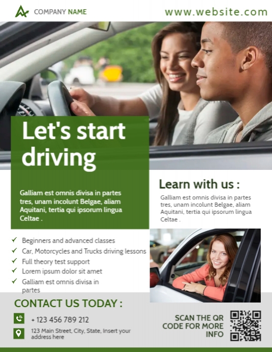 Copy of car drive ed lessons flyer advertisement | PosterMyWall