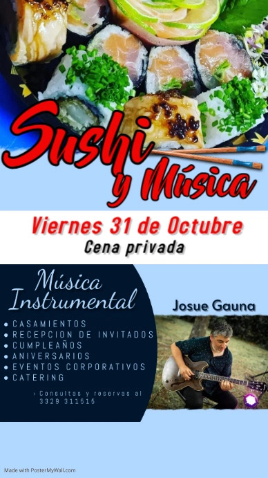 Sushi Food Menu Promo Design Template | PosterMyWall