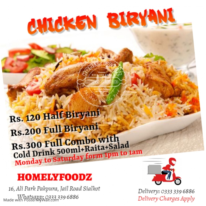 Copy of Copy of Biryani Advertisement Design | PosterMyWall