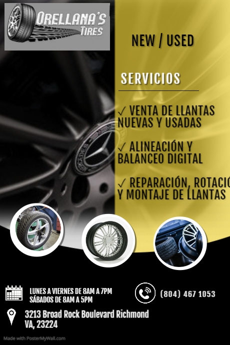 Copy of Copia de tire change flyer template | PosterMyWall