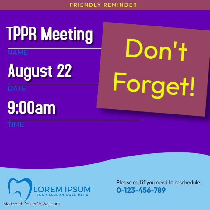 Dental Appointment Reminder | PosterMyWall