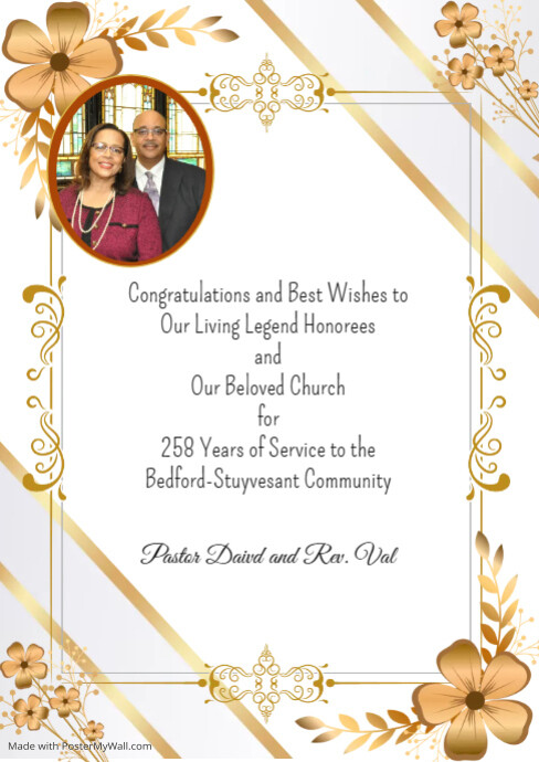 Full Page - Pastor and Rev. Val | PosterMyWall